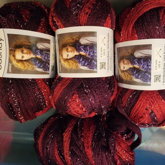 Red Heart | Other | Three Full Skeins Of Red Heart Boutique Sashay Yarn ...